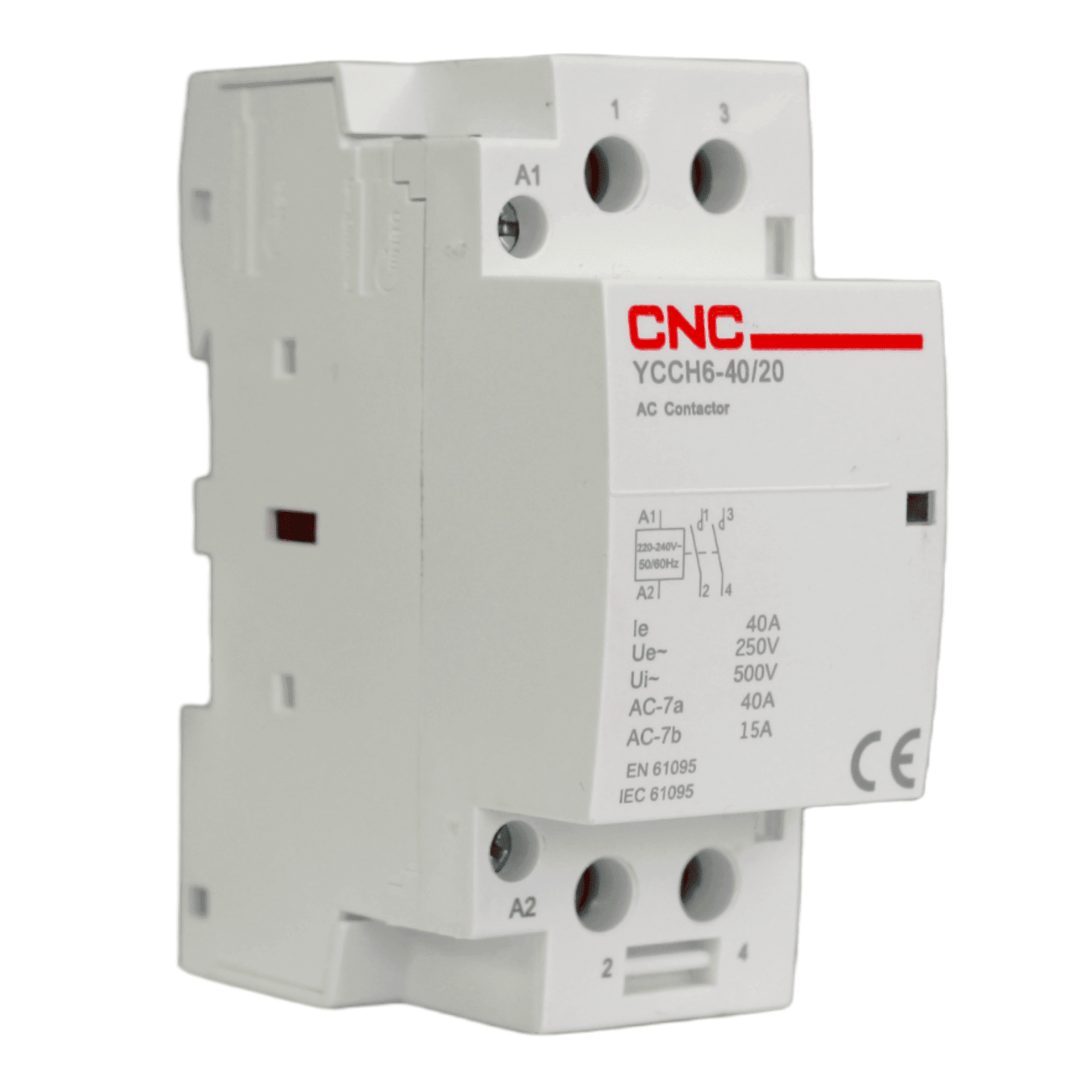 Contactor Modular 2P 40A Bobina 220v 2NO YCCH6-40/20 CNC | Ferrelectrica Materiales Electricos