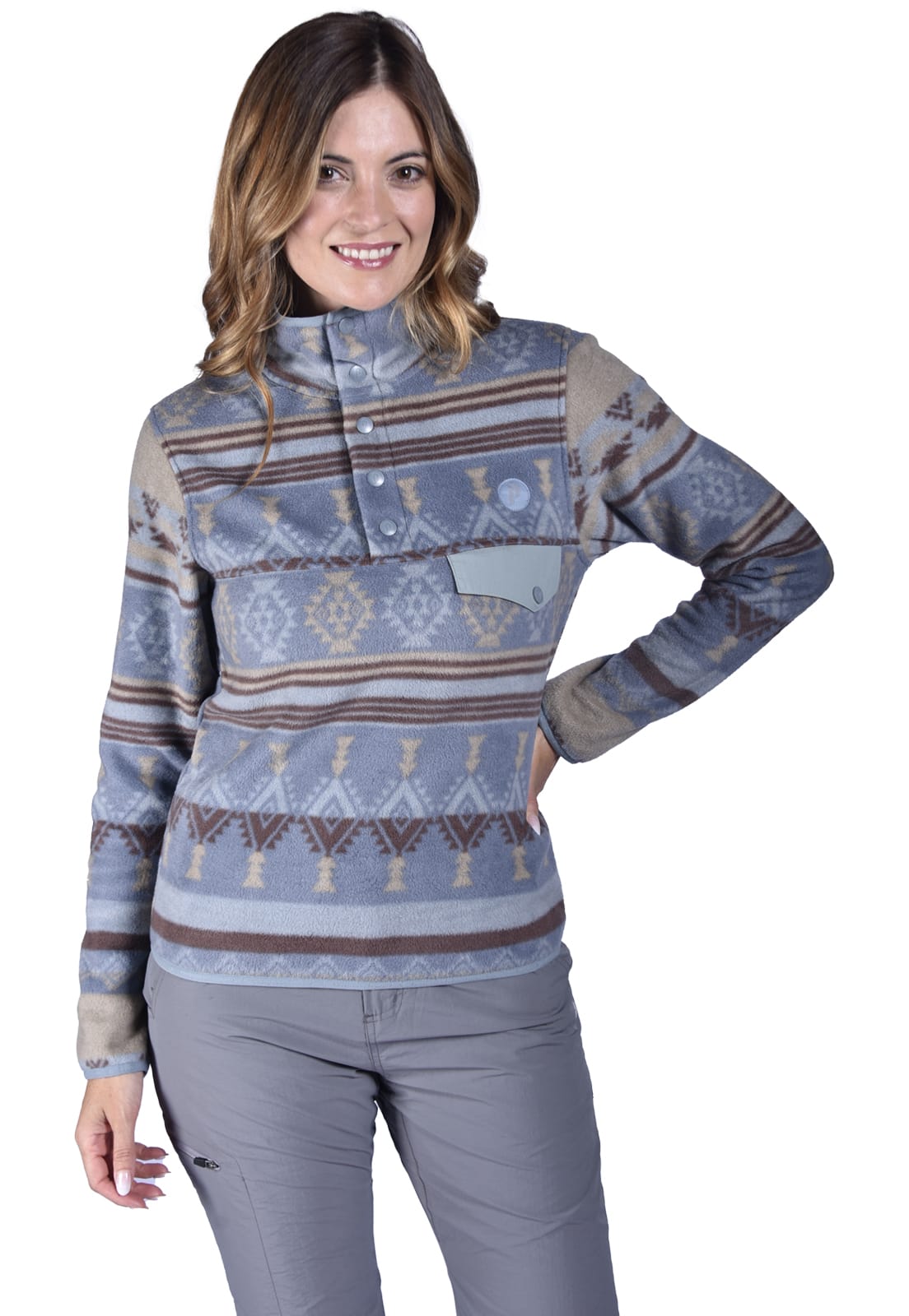 Polar Pullover Peak Performance Mujer Frage Café/Celeste | Peak Performance