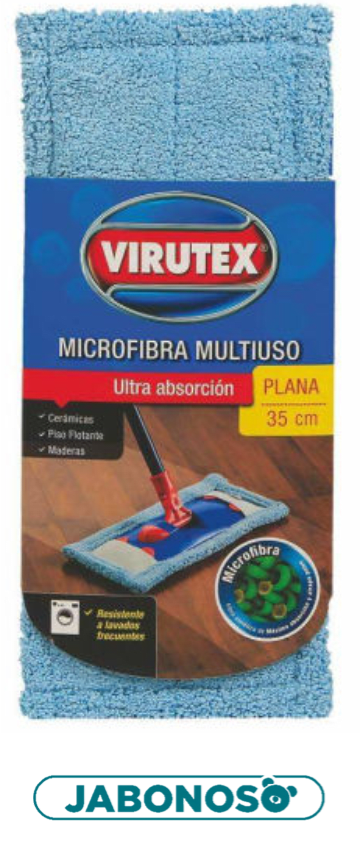 MOPA MICROFIBRA MULTIUSO X 35 CM VIRUTEX | Jabonoso | Un Mundo de Limpieza
