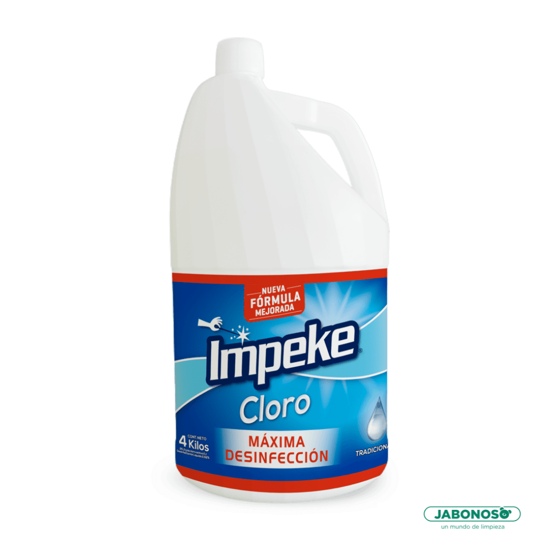 CLORO CONCENTRADO IMPEKE 4LTS TRADICIONAL | Jabonoso | Un Mundo de Limpieza