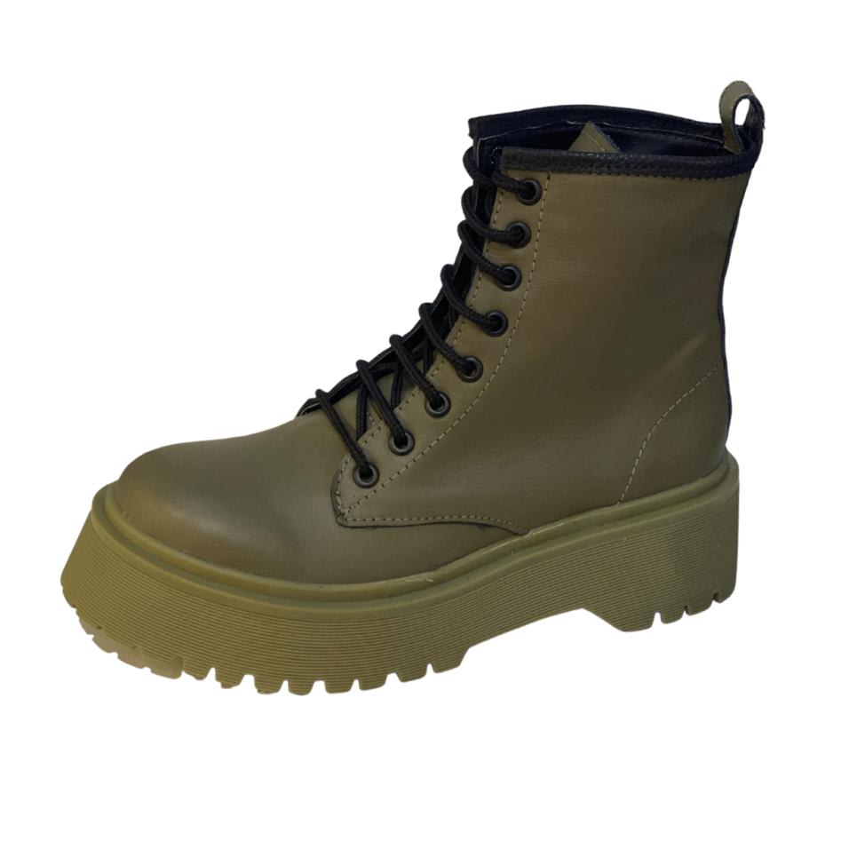 BOTIN VERDE MILITAR | Tienda Mottai