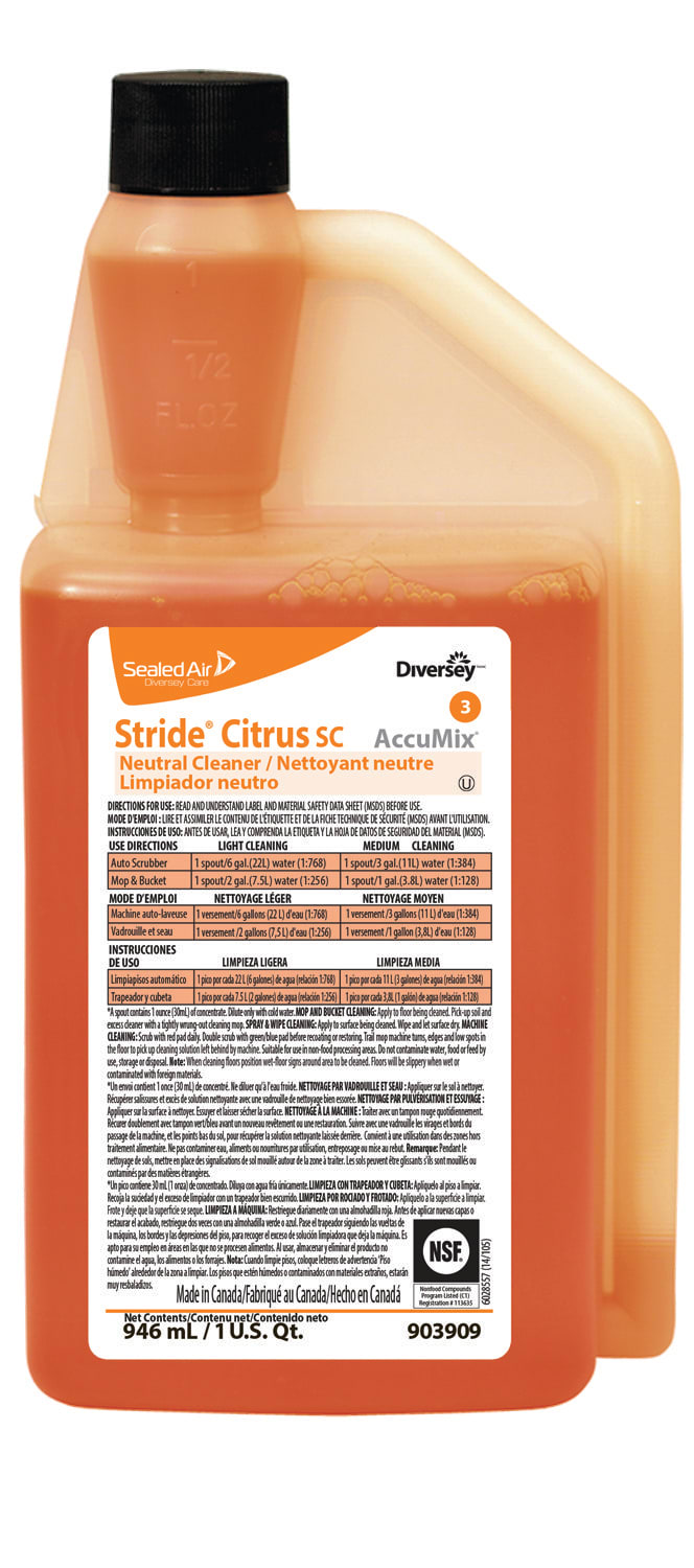 STRIDE CITRUS ACCUMIX 946 ML DIVERSEY | Comercial Masol Ltda.