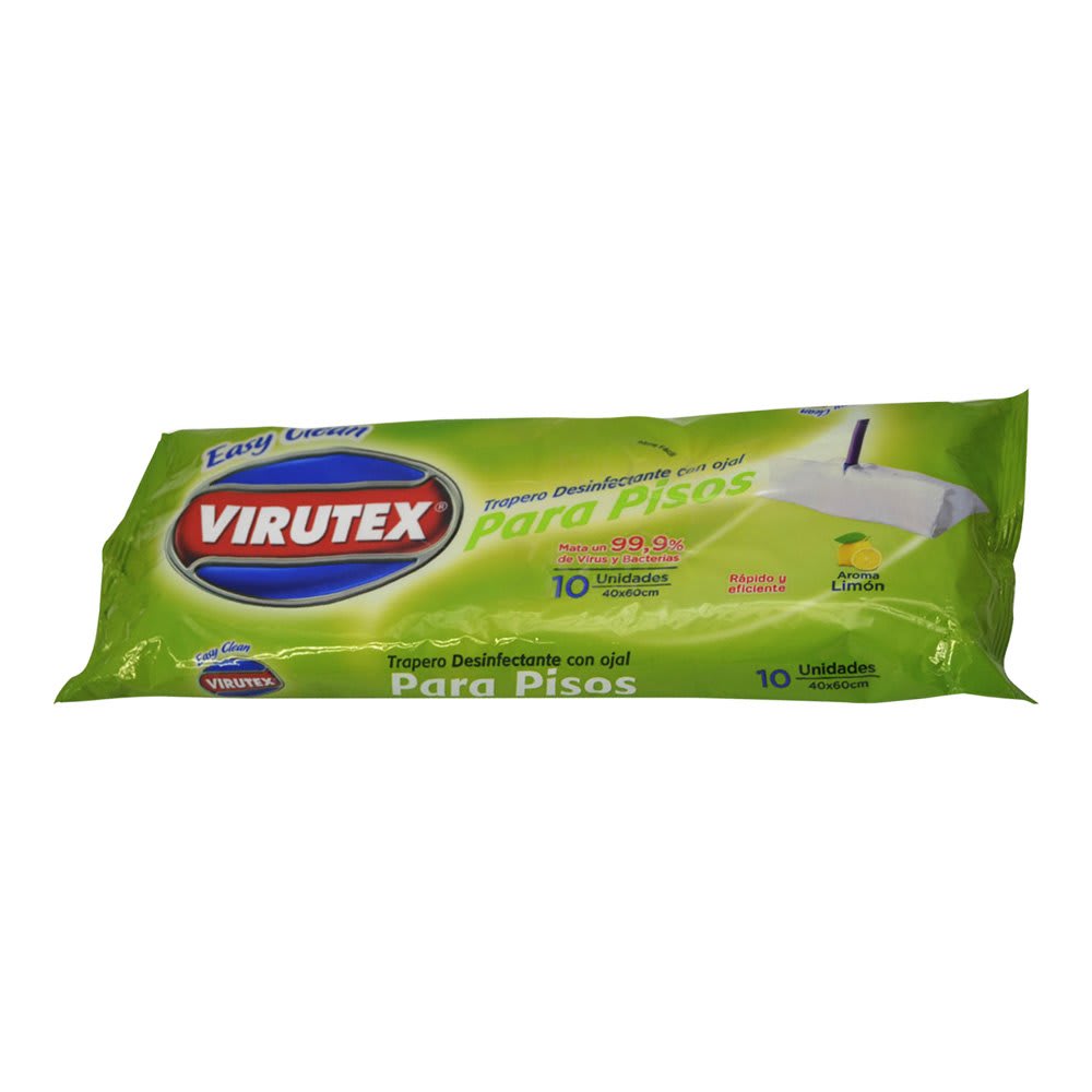 TRAPERO HUMEDO DESINFECTANTE C/OJAL VIRUTEX 10 UN SACHET | Comercial ...