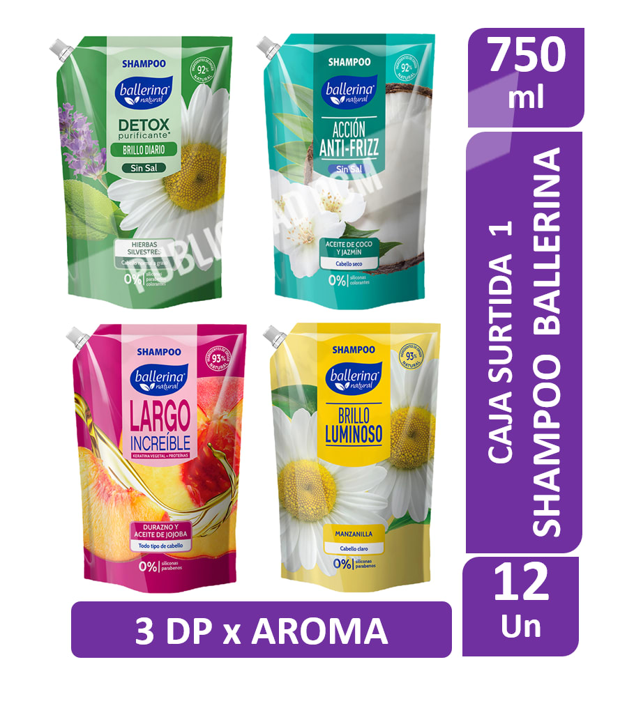 SHAMPOO BALLERINA SURTIDO 1 | DISTRIBUIDOR MAYORISTA
