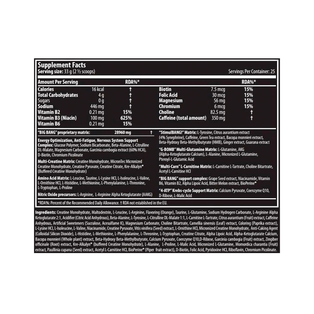 PRE ENTRENO BIG BANG SCITEC (820 GR) | Suplementos Gold | Tienda de ...