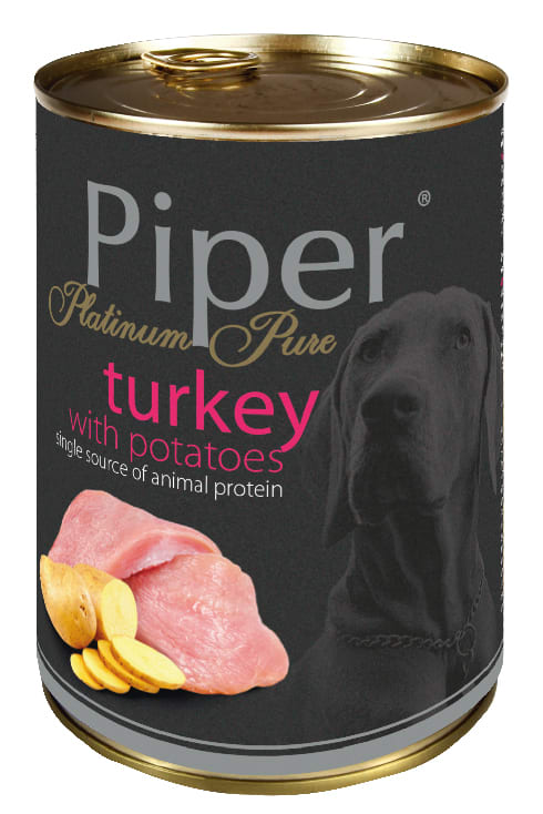 Piper Platinum Pure Pavo con Papas 400 gr. | skinvet