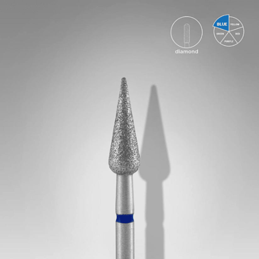 Fresa Cónica 4mm Staleks Pro – Azul | Naty Nails