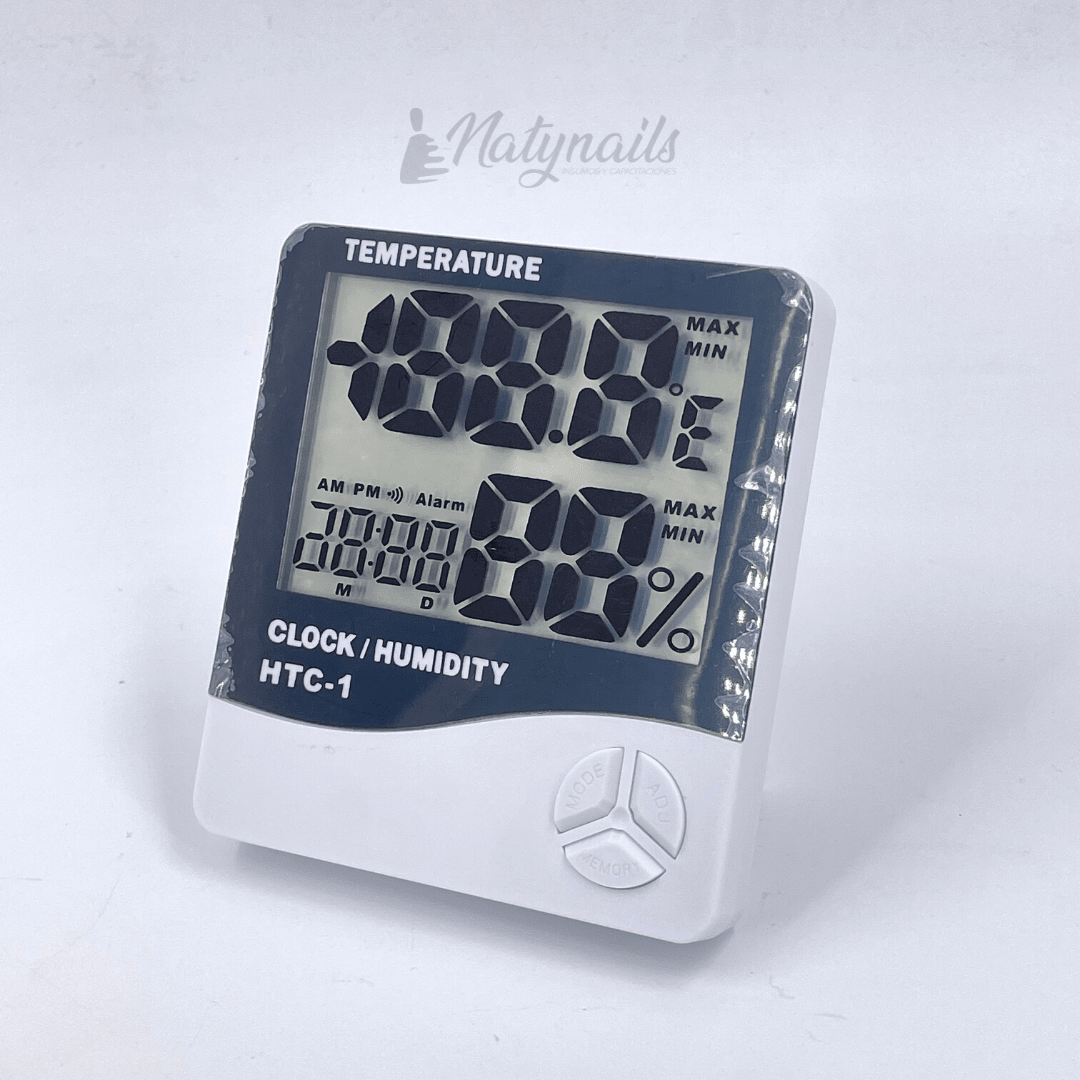 TERMOMETRO HIGROMETRO LCD DIGITALPARA EXTENSIONES DE PESTAÑAS | Naty Nails
