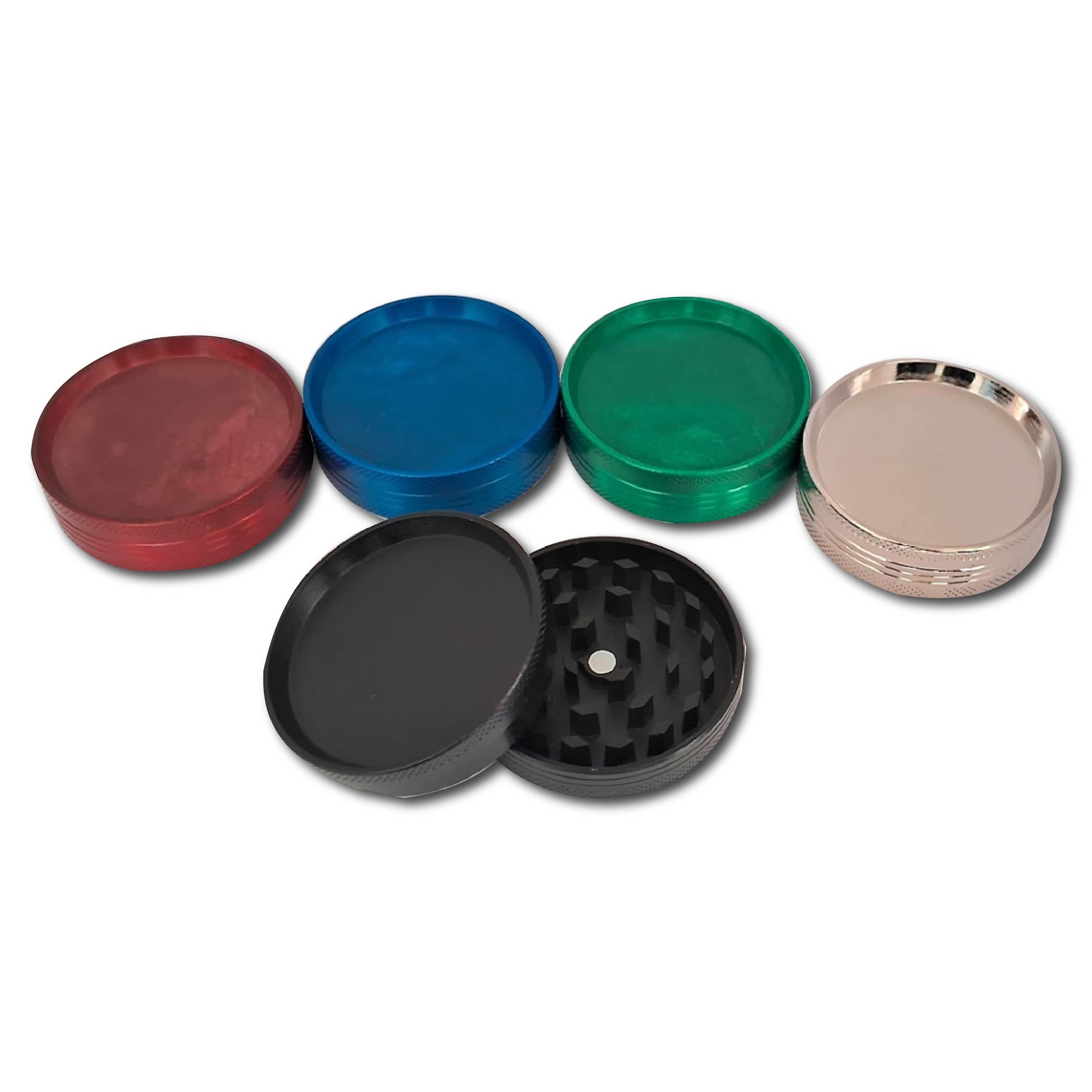 Moledor Metalico Colores 2 Partes 50mm | Shopbox Importaciones
