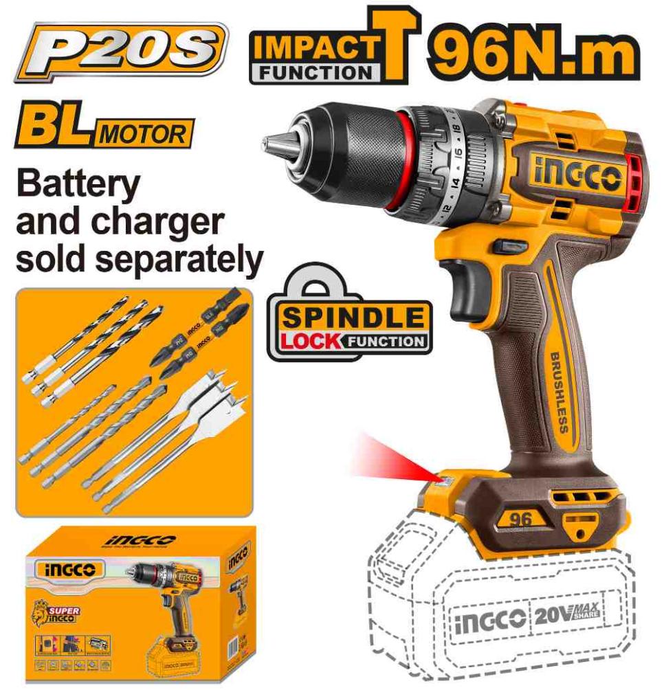 TALADRO CON PERCUTOR 96N.M. +KIT DE BROCAS | Inversiones Generales