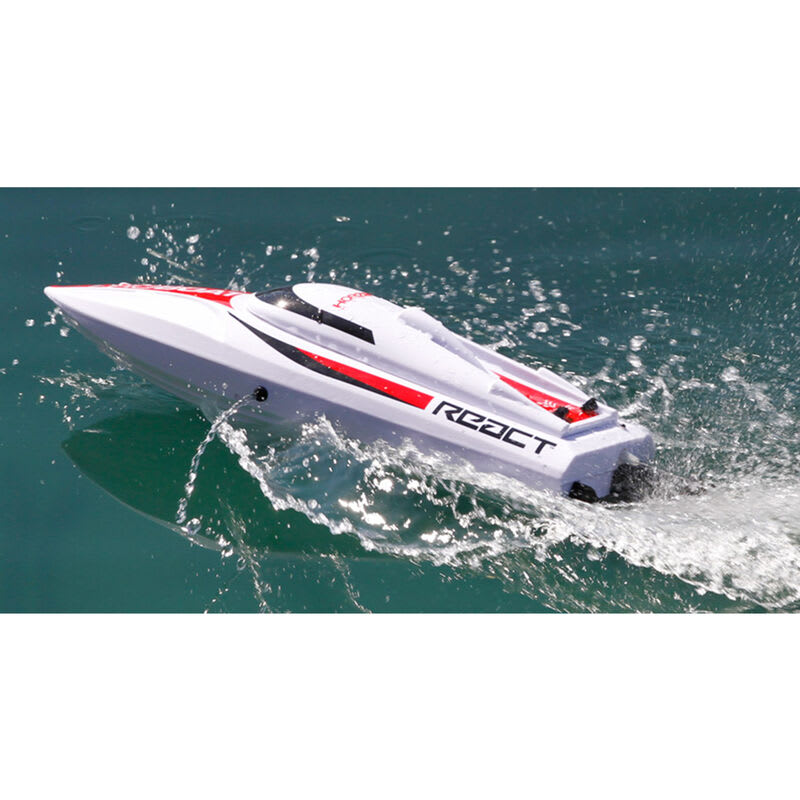 Pro Boat React 17 Self-Righting Deep-V Brushed RTR Boat w/2.4GHz Radio ...