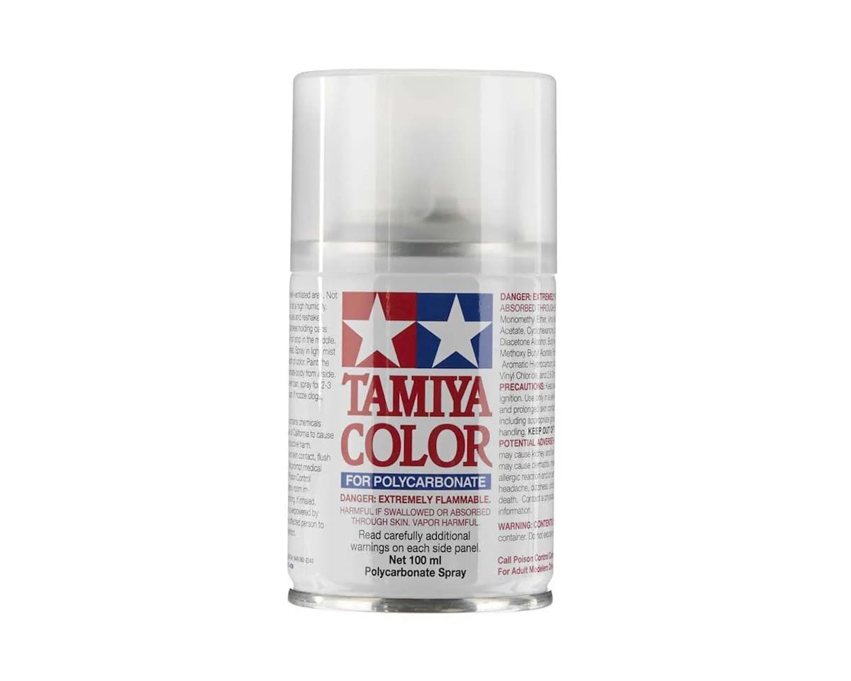 Tamiya PS-55 Polycarbonate Flat Clear Spray Paint (100ml) | xrchobbies