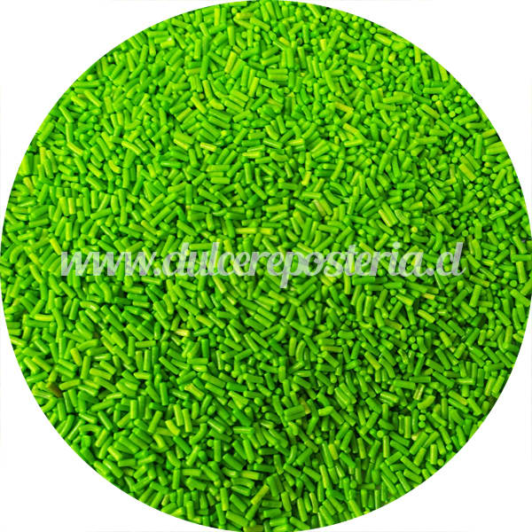Decoración 100 gr. Granillo Verde Claro | TiendaDulce.cl