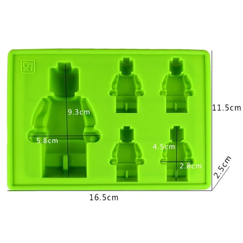 Molde 5 Figuras Lego Silicona | TiendaDulce.cl