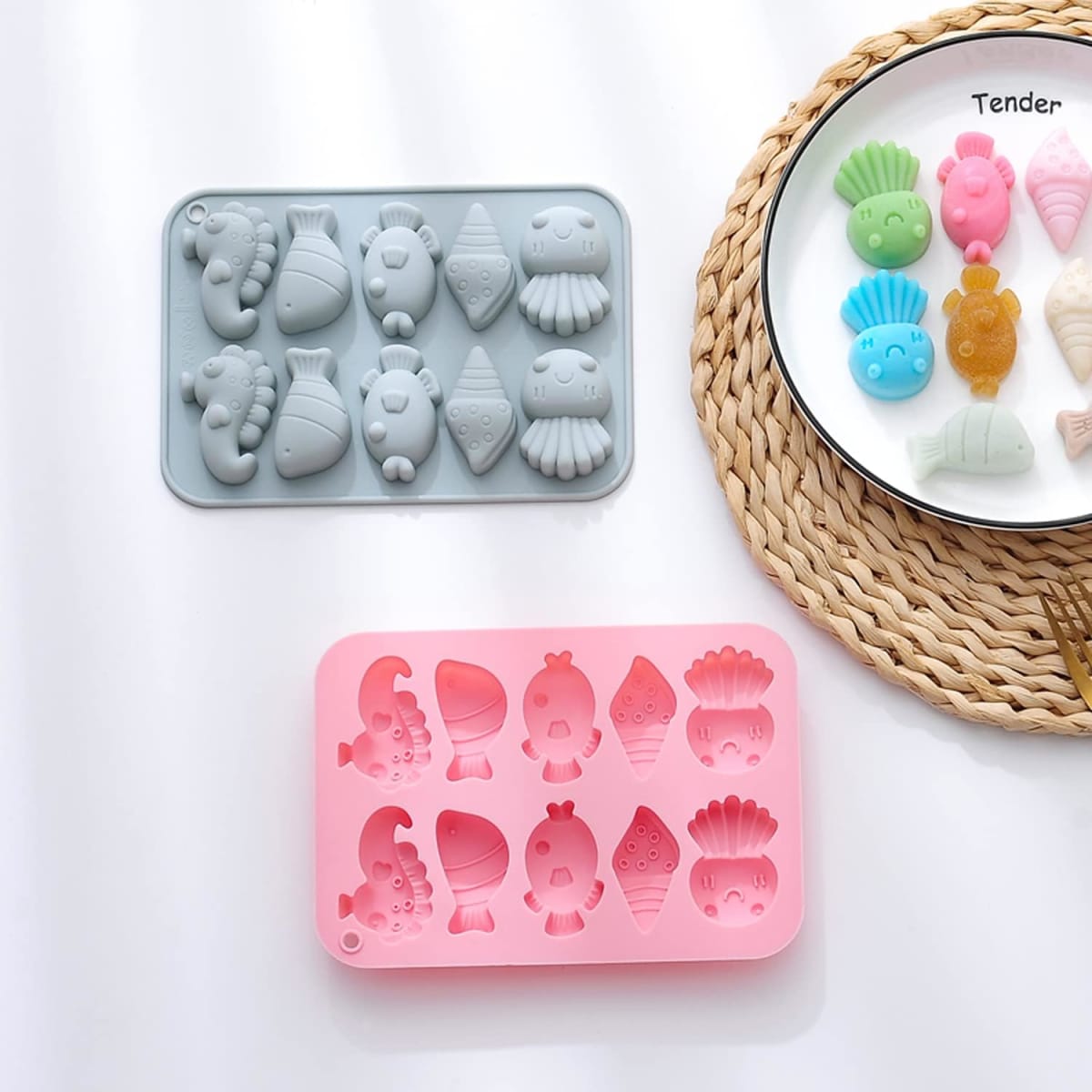 Molde Animales del Mar 10 Cavidades Silicona | TiendaDulce.cl