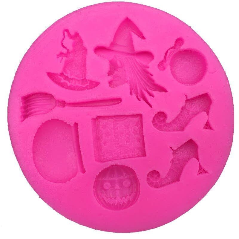Molde Fondant Brujas Redondo 1 Silicona | TiendaDulce.cl