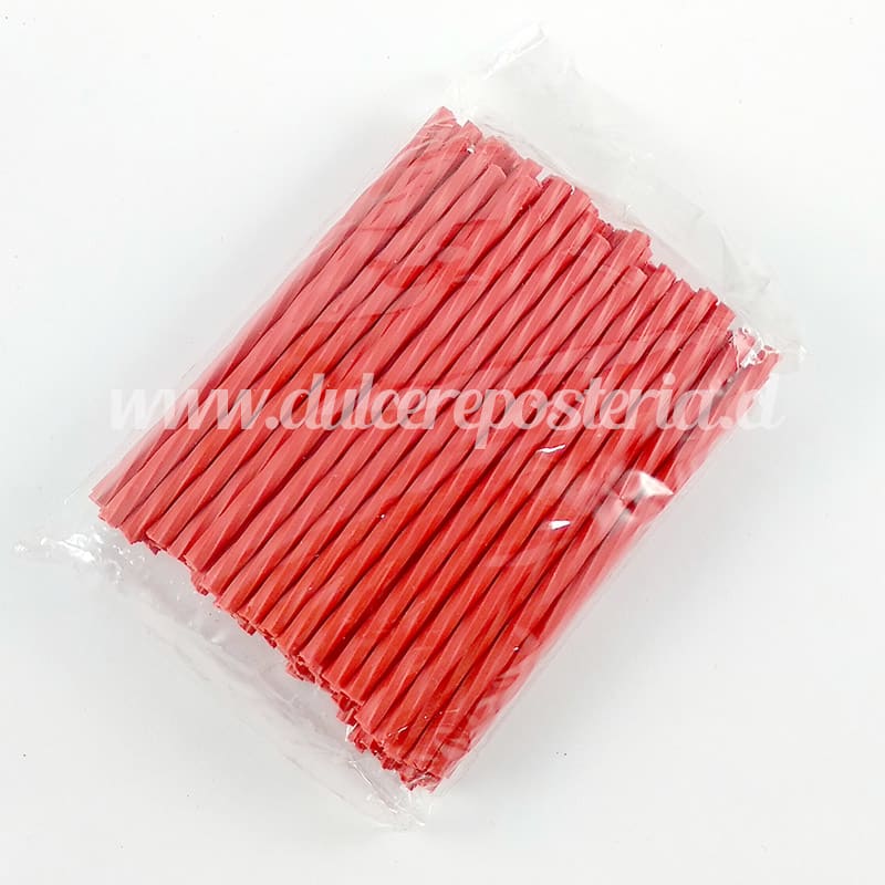 Palitos Plásticos Rizados 10 cm. 100 unidades | TiendaDulce.cl
