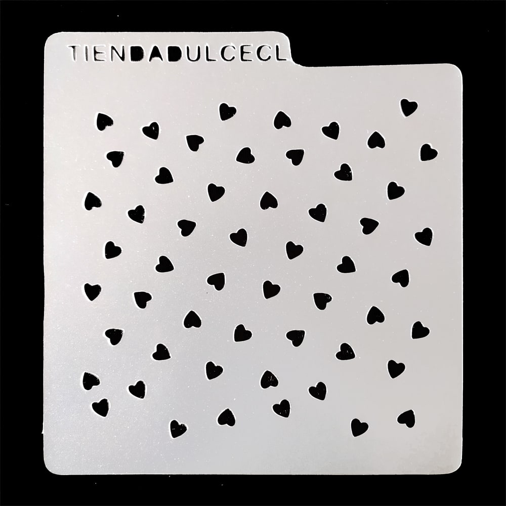 Stencil Cuadrado Diseño Corazón N°4 | TiendaDulce.cl