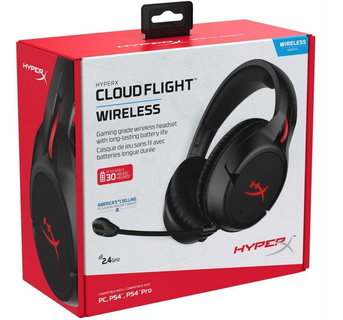 AURICULARES HYPERX CLOUD FLIGHT WIRELESS (HX-HSCF-BK/AM) | NTPeru