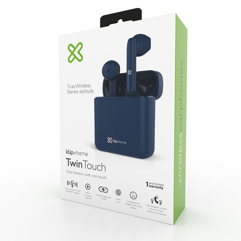 AUDÍFONOS INALÁMBRICOS TWINTOUCH KLIP XTREME AZUL (KTE-010BL) | NTPeru