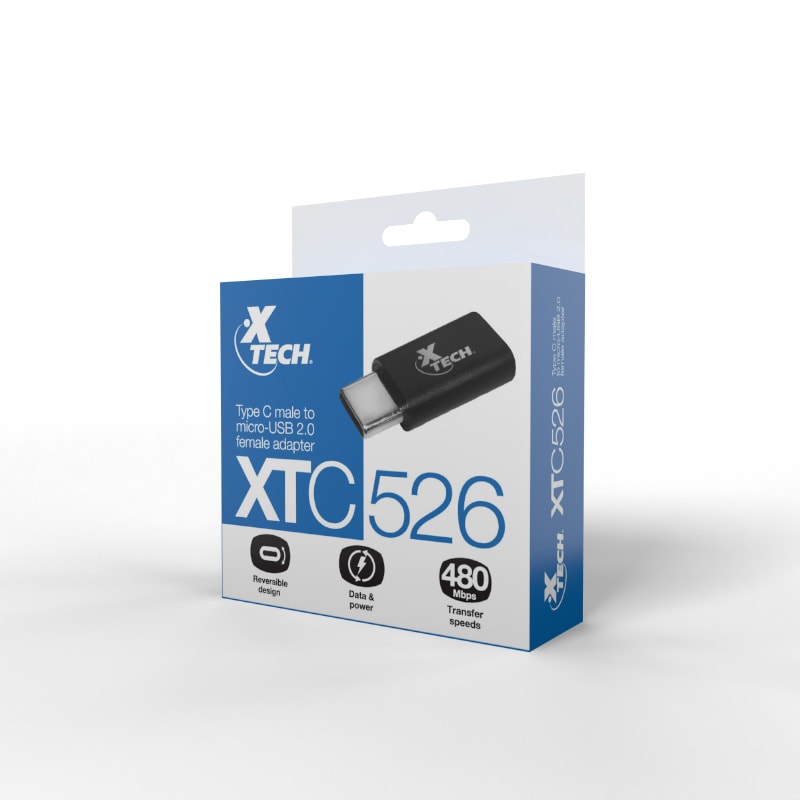 ADAPTADOR XTECH TIPO C MACHO A MICRO USB 2.0 HEMBRA (XTC-526) | NTPeru