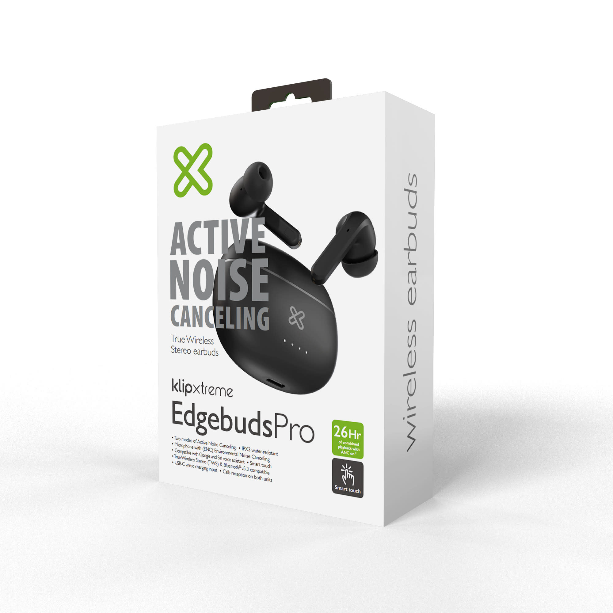 AUDIFONOS KLIP XTREME EDGEBUDS PRO NEGRO ( KTE-750BK) | NTPeru