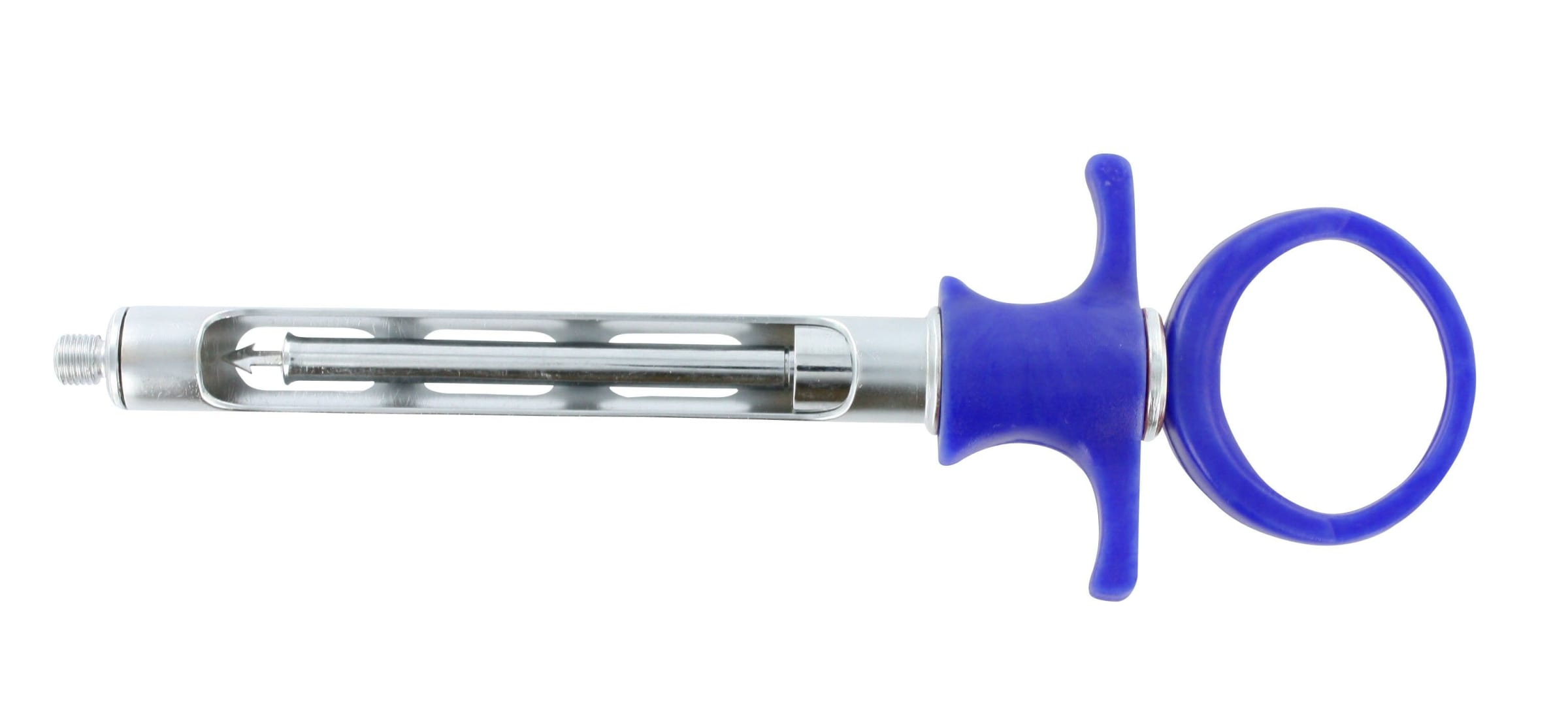 SYRINGE 1.8ML WITH HARPOON BLUE HANDLE | Biomateriales Chile