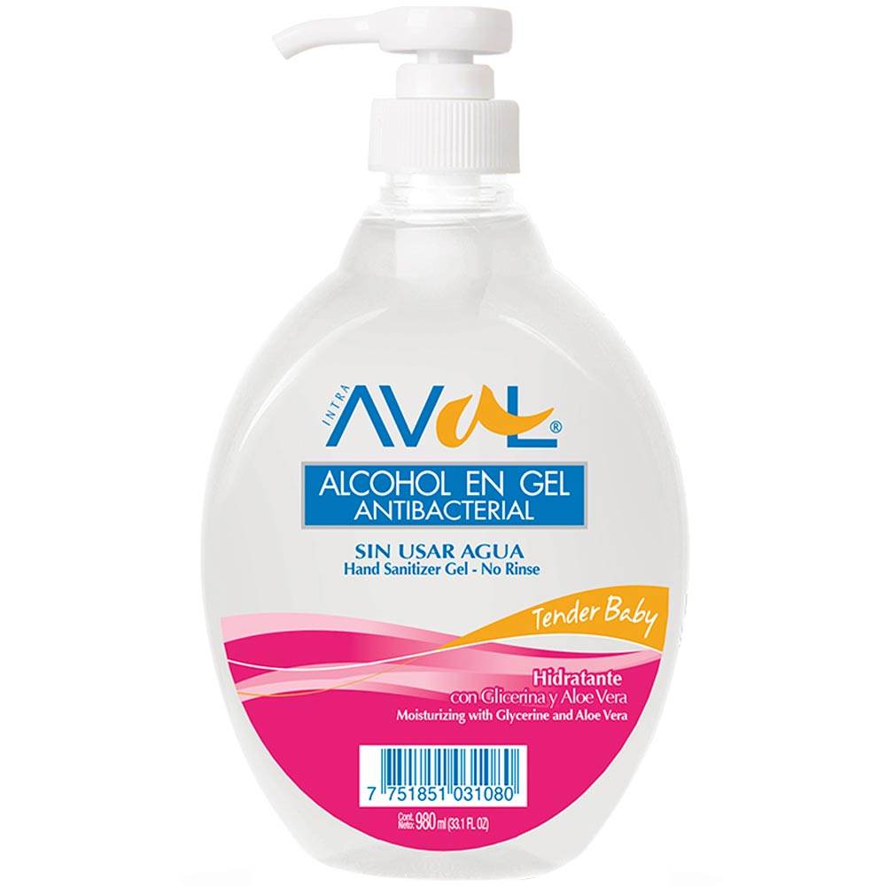 Alcohol en gel antibacterial Aval | SF Market Online