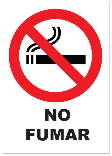 Señalética Adhesiva 30x20 cm. No Fumar | GyD Soluciones