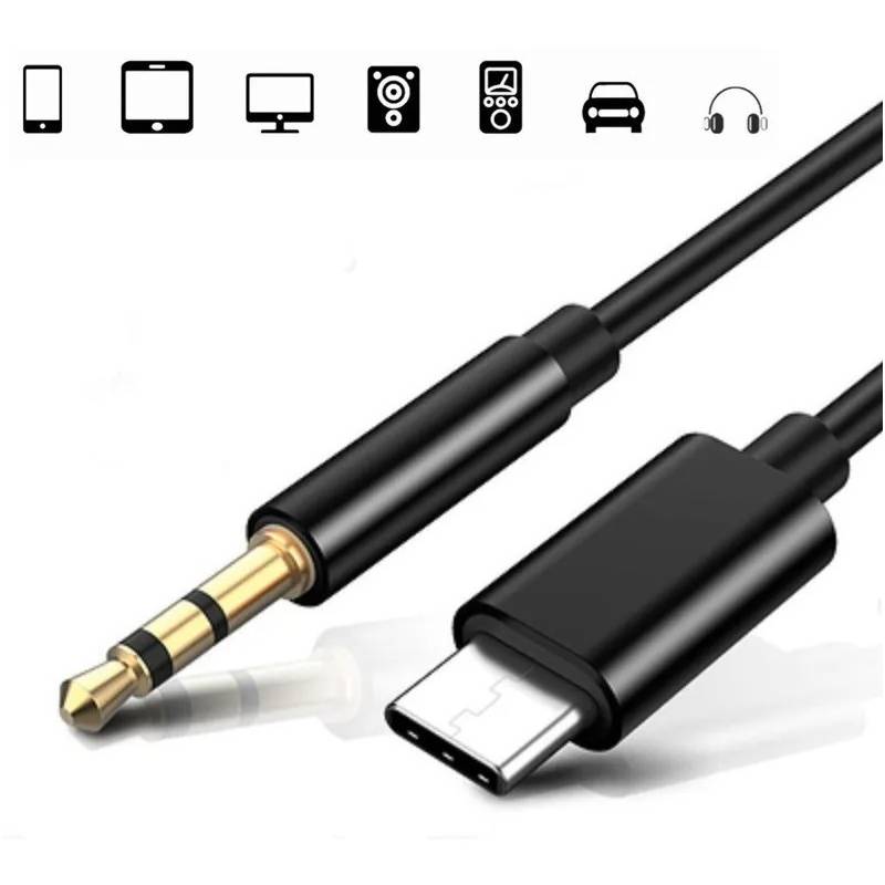 Cable Auxiliar Tipo C Jack Plug 3.5mm Macho Adaptador Audio | Techcenter.cl | #SienteLaTecnología