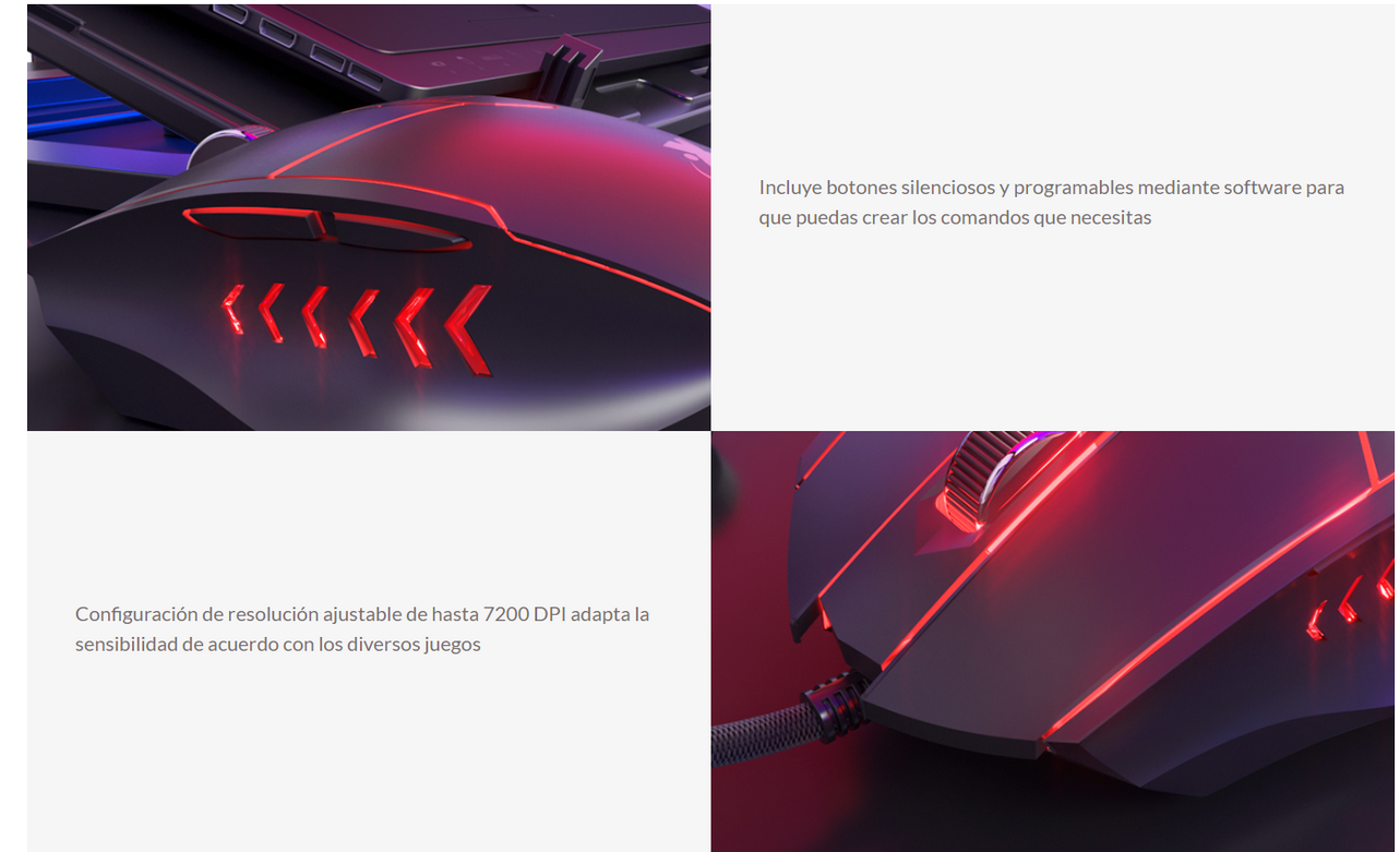 MOUSE GAMER XTECH STAUROS 7200 DPI 6 BOTONES XTM-810 NEGRO | Techcenter ...