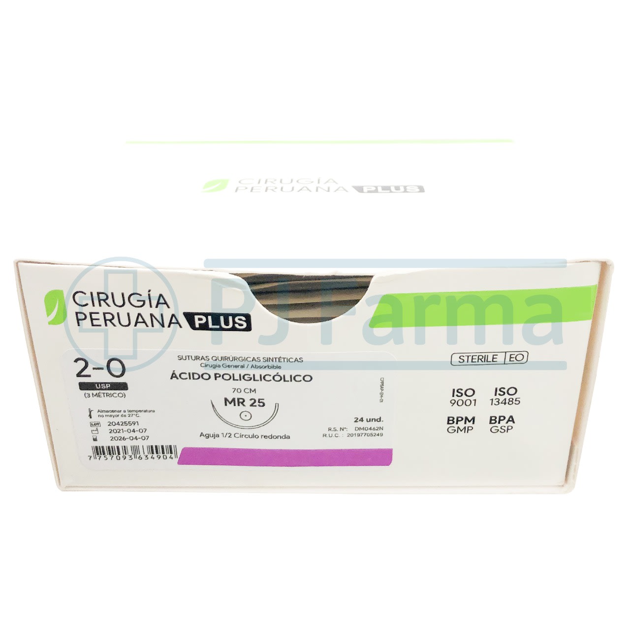 Ácido Poliglicólico 2/0 MR 25 Cirugía Peruana Und | PJ Farma