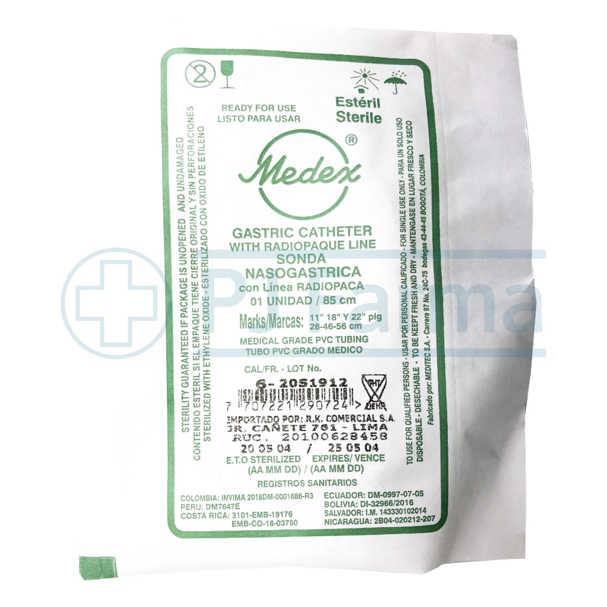 Sonda Nasogástrica N°6 Medex | PJ Farma