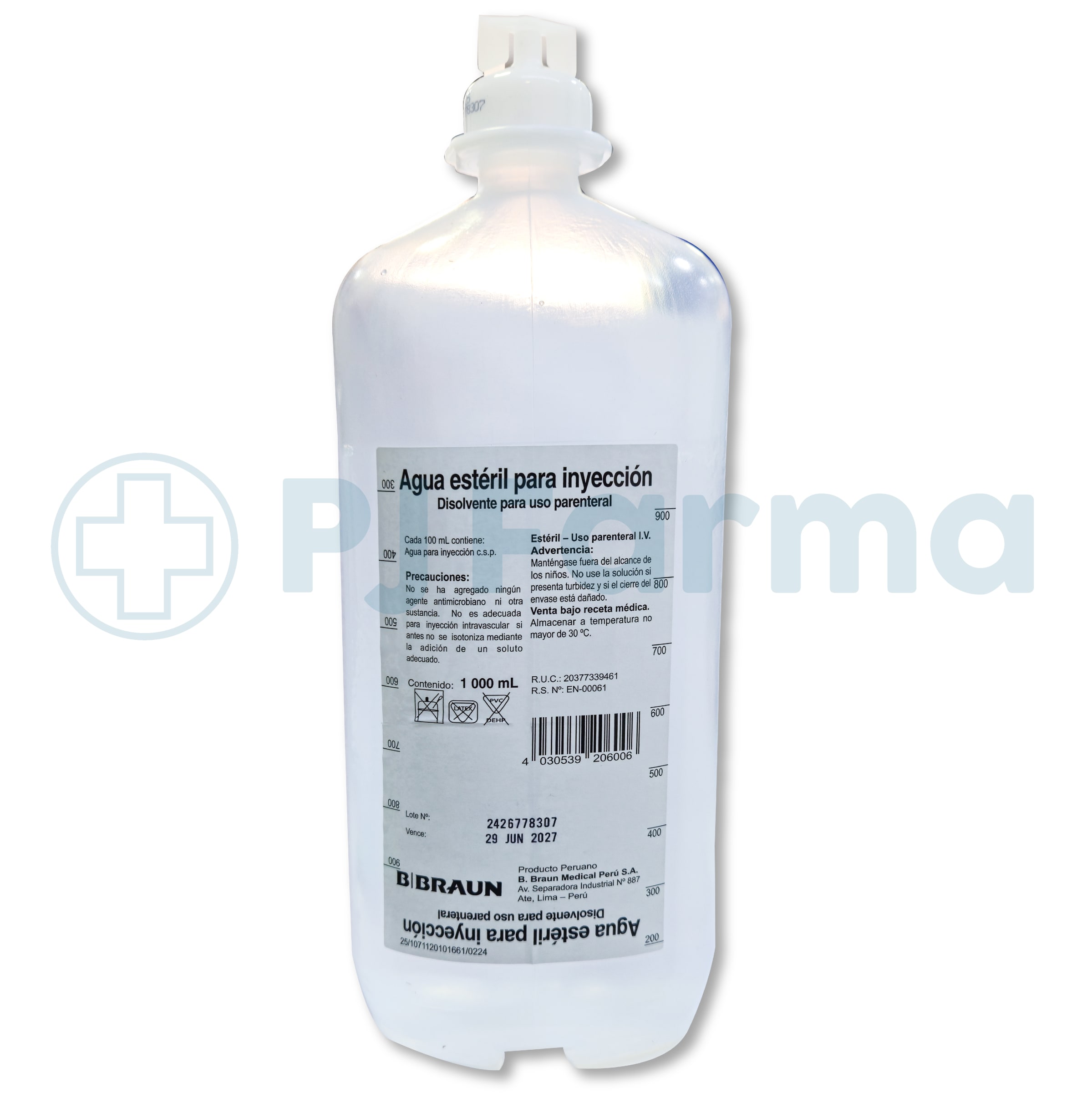 Agua Estéril 1L Braun | PJ Farma