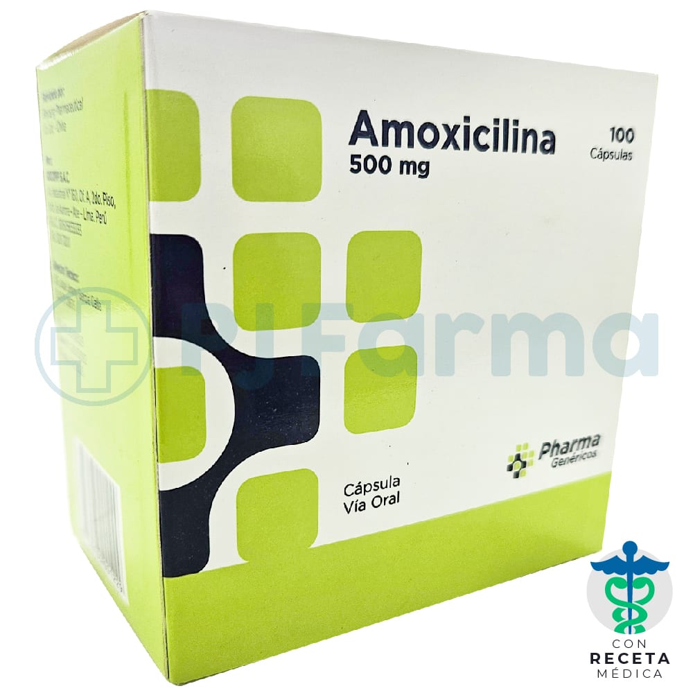 Amoxicilina 500 Mg Cap. Pharma Genéricos Caja X 100 Unid | PJ Farma