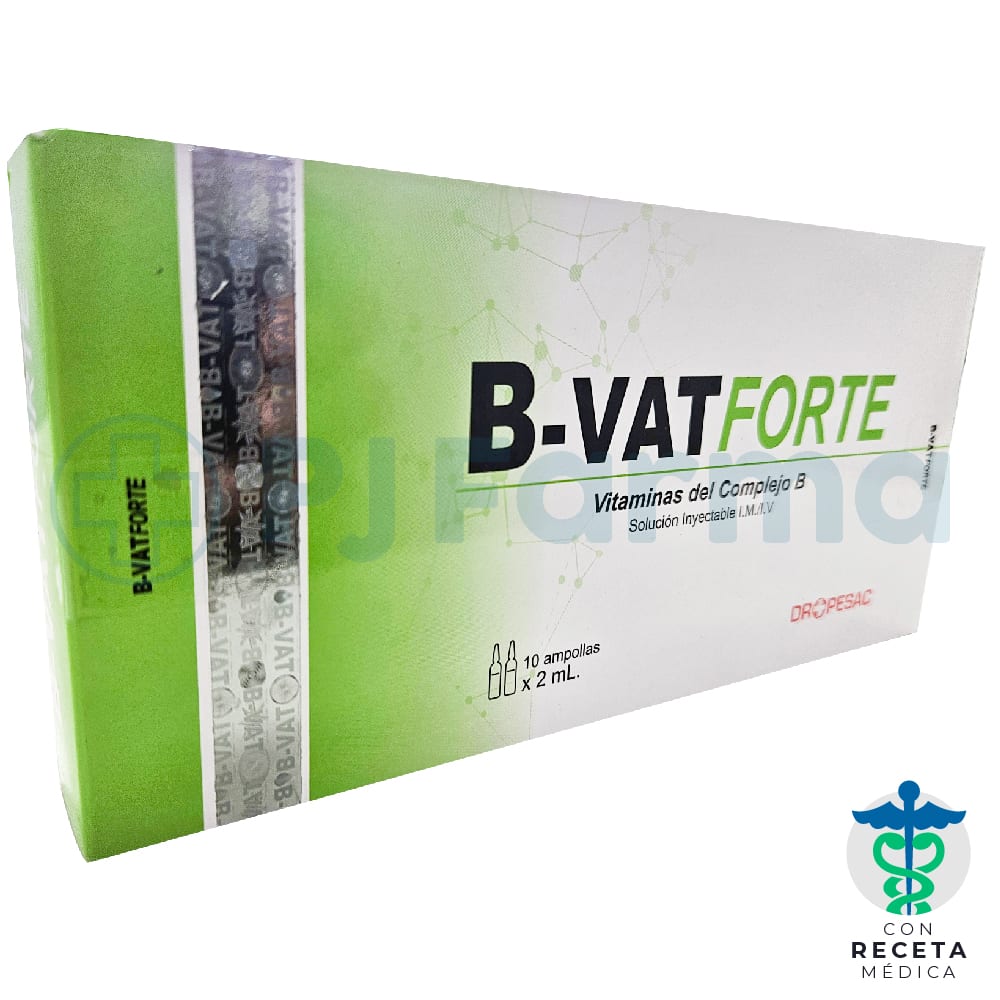 B-Vat Forte 2ML (Vitaminas Del Complejo B) Dropesac Caja X 10 Unid | PJ ...