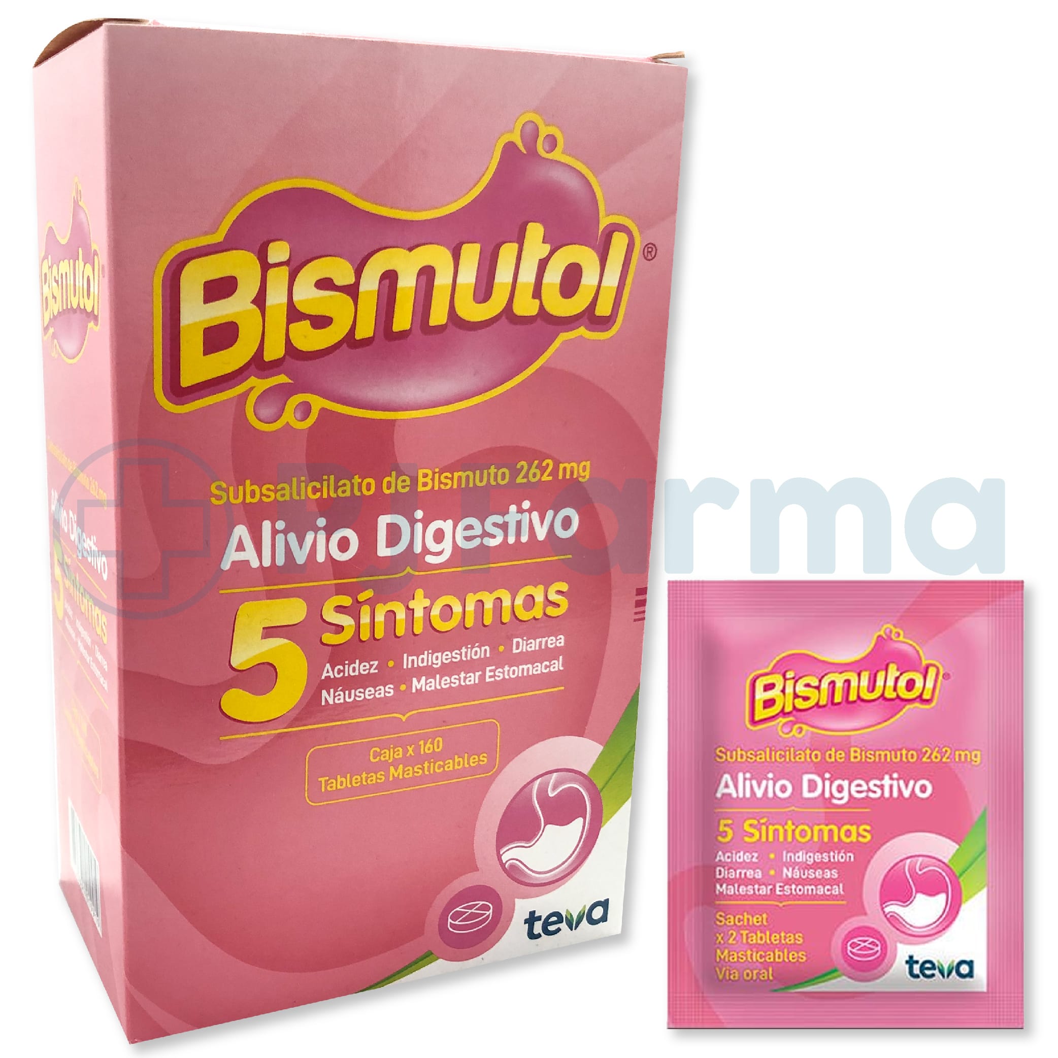 Bismutol Tab. Teva Sobre X 2 Unid | PJ Farma