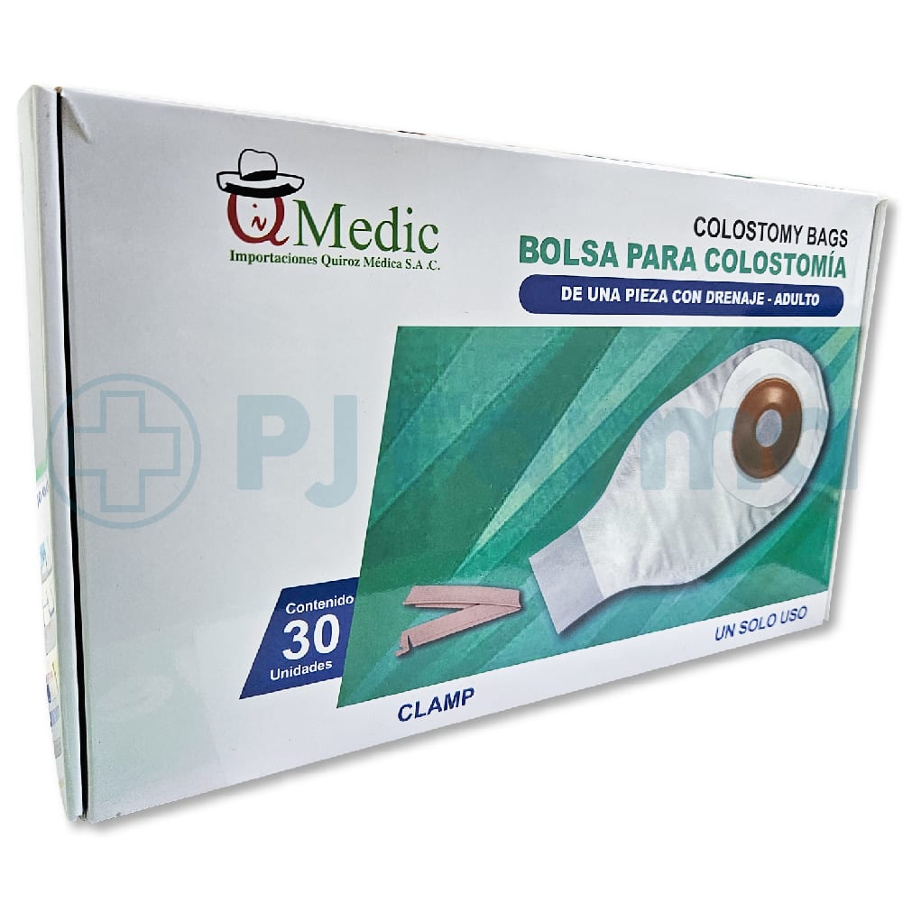 Bolsa Para Colostomía (Clamp) Iq Medic Caja X 30 Unid | PJ Farma