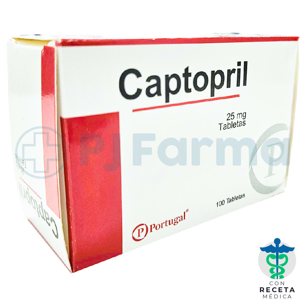 Captopril 25Mg Tab. Portugal Caja X 100 Unid | PJ Farma