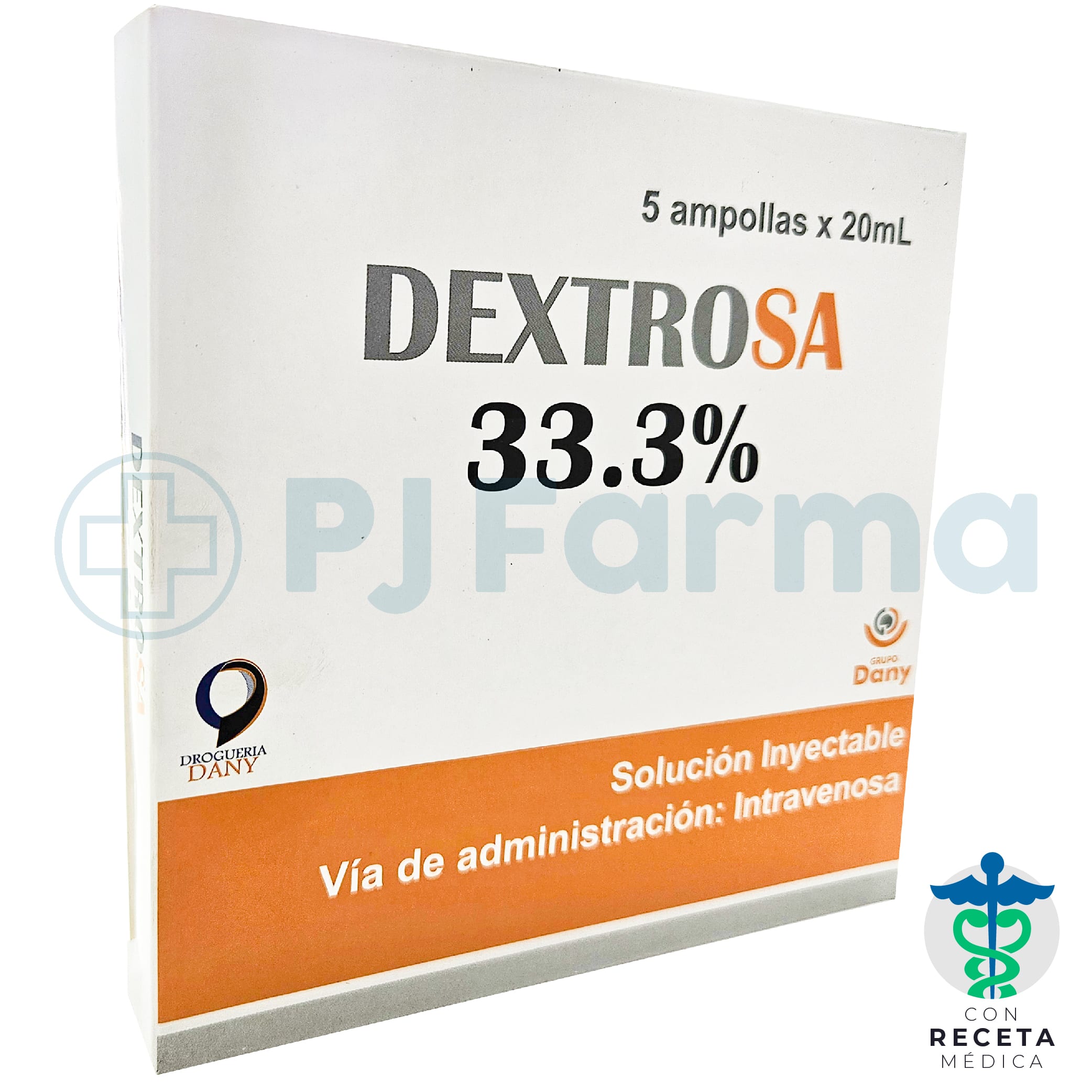 Dextrosa 33.3% Amp. Dany Caja X 5 Unid | PJ Farma