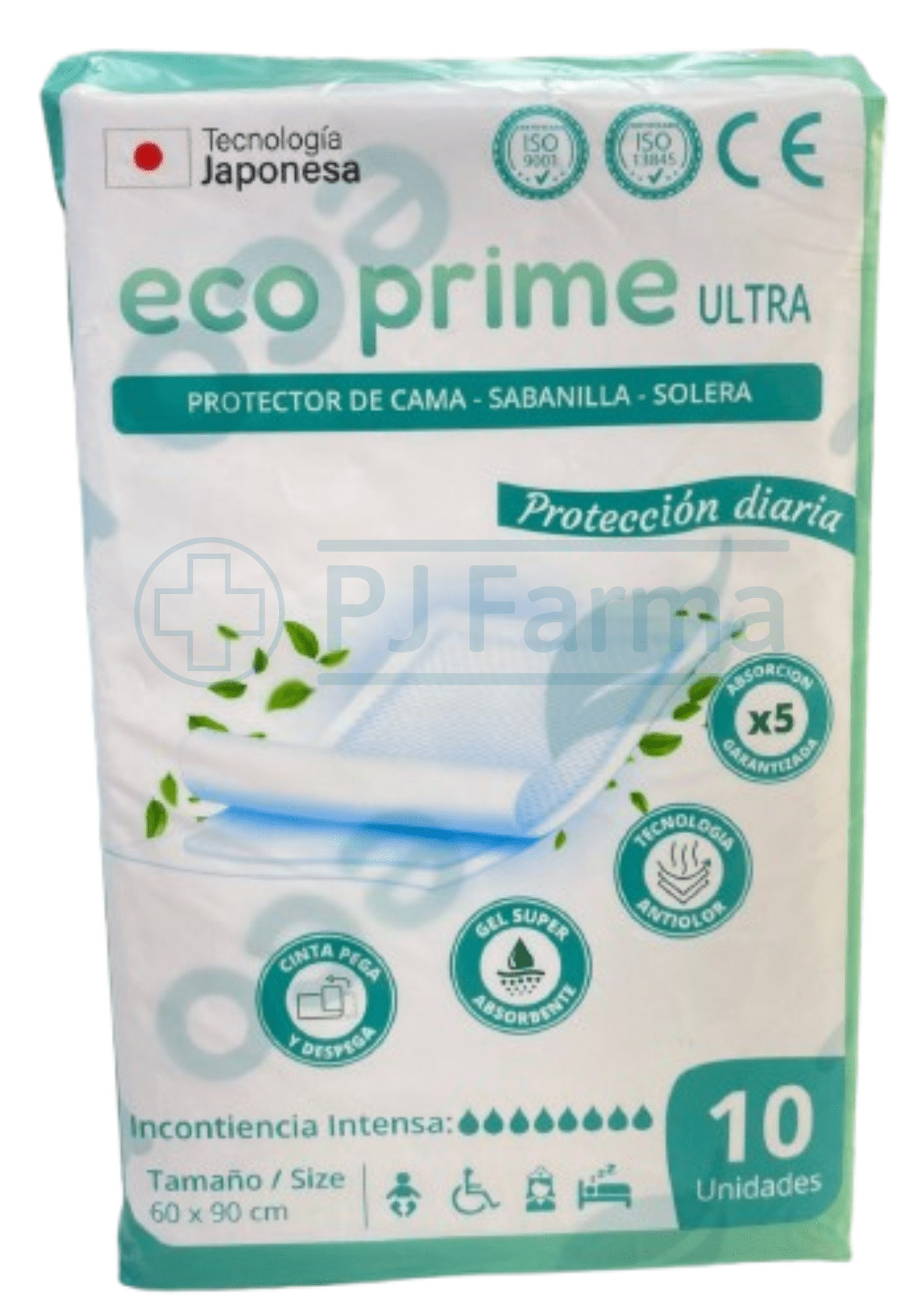 Protector De Cama 60X90 Eco Prime Pqte X 10 Unid | PJ Farma