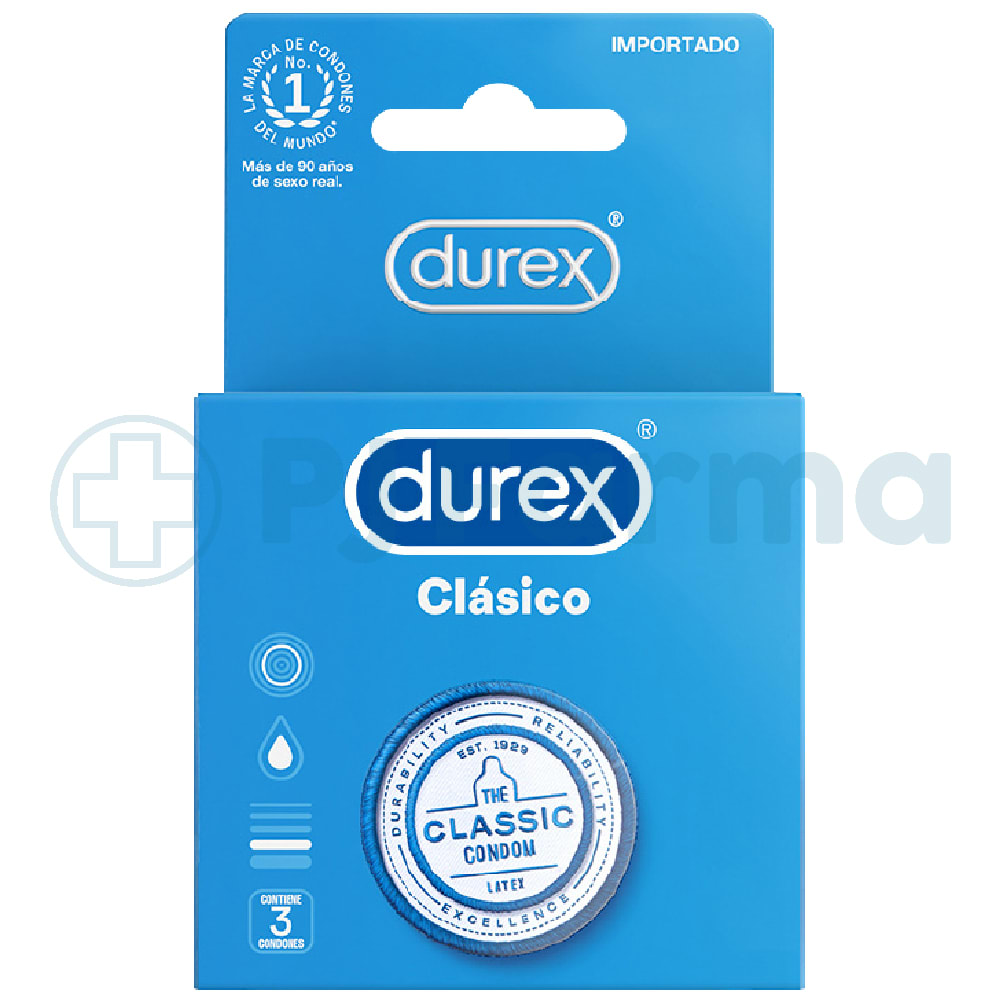 Preservativo Durex Clásico Caja X 3 Unid | PJ Farma