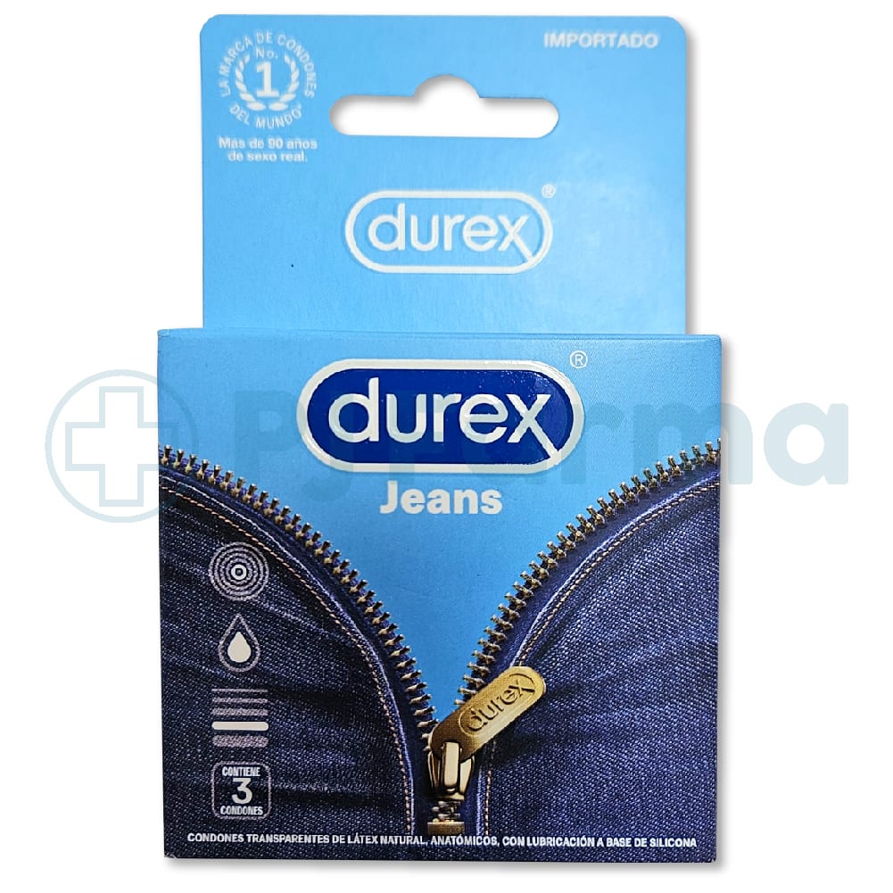 Preservativo Durex Jeans Caja X 3 Unid | PJ Farma