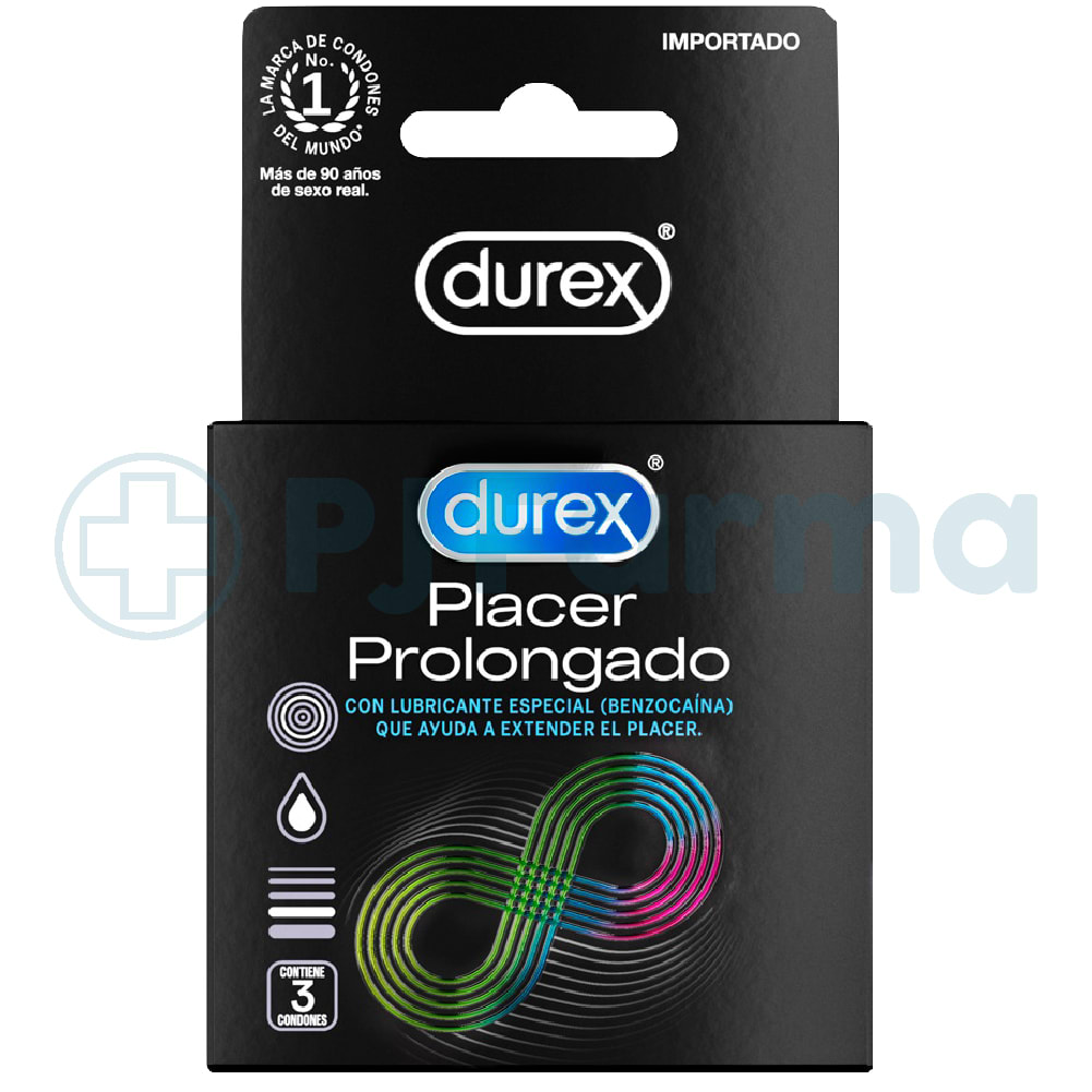 Preservativo Durex Placer Prolongado Caja X 3 Unid | PJ Farma
