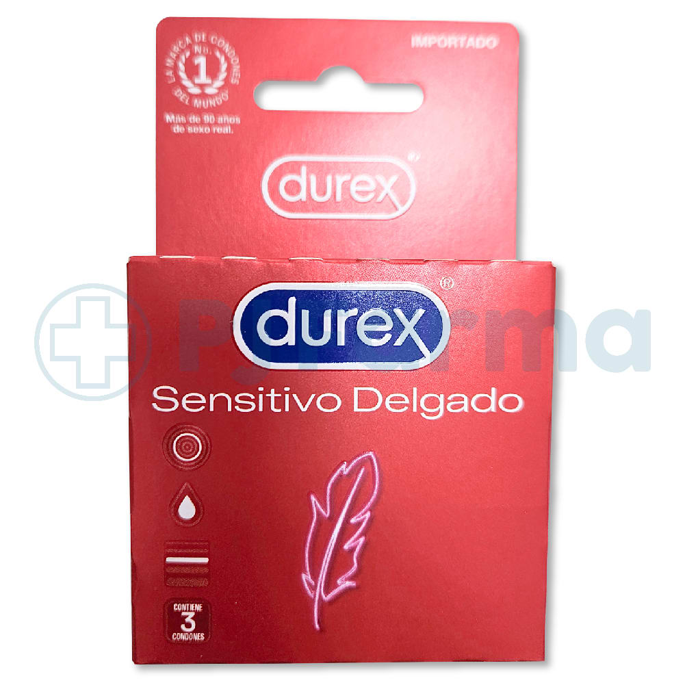 Preservativo Durex Sensitivo Delgado Caja X 3 Unid | PJ Farma