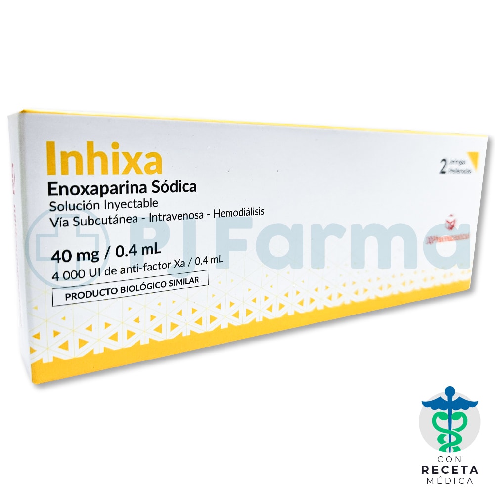 Inhixa (Enoxaparina Sódica) 40Mg/0.4Ml Amp Caja X 2 Jeringa ...