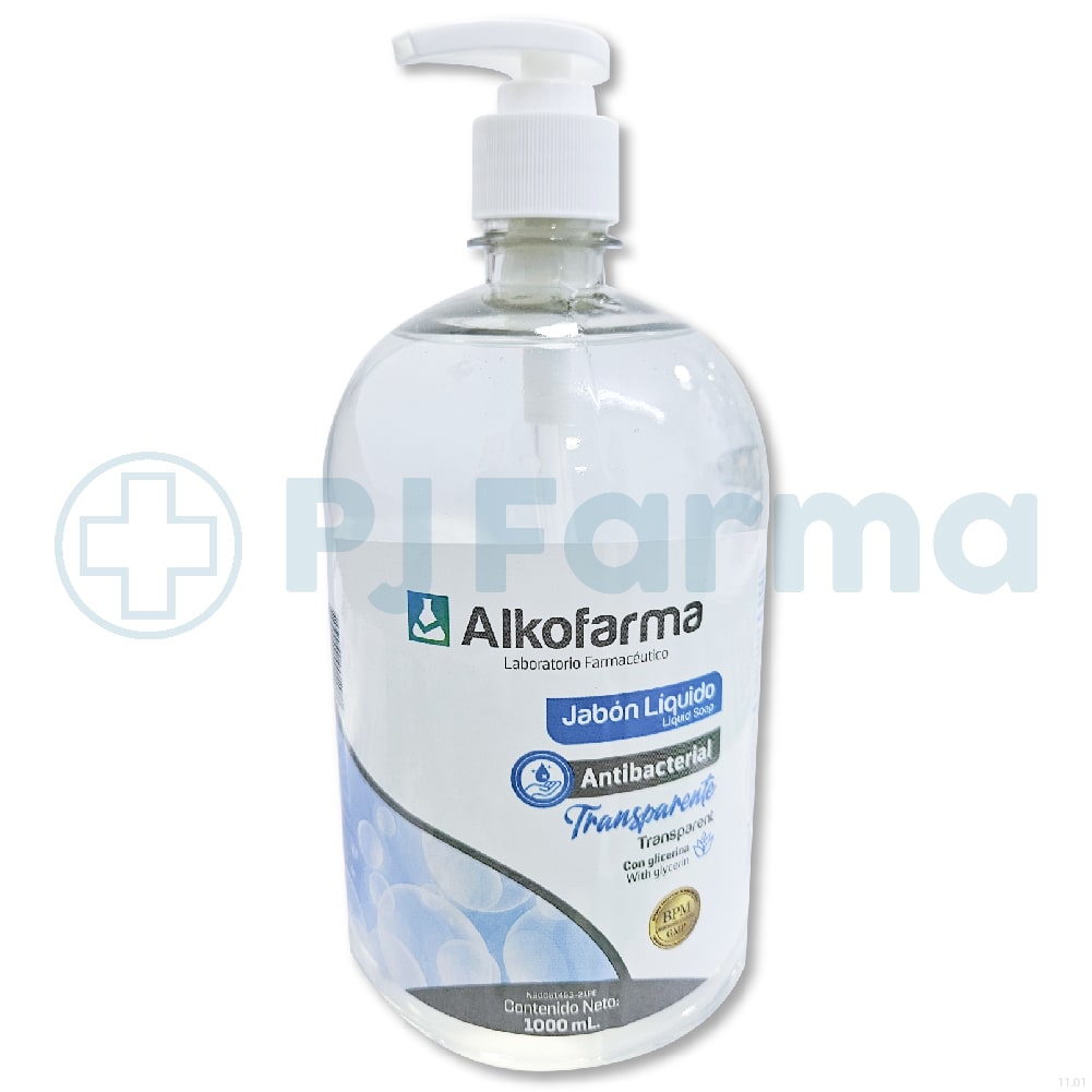 Jabón Líquido Antibacterial Neutro Alkofarma 1L | PJ Farma