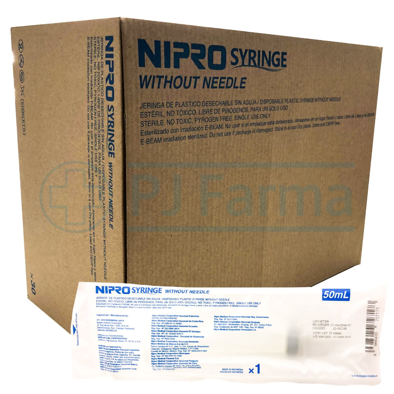 Jeringa 50 ML Punta Cateter Nipro | PJ Farma