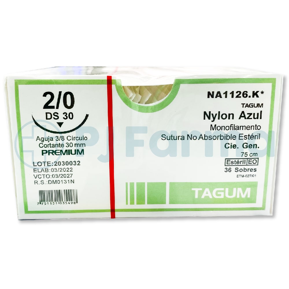 Nylon Azul 2/0 Ds 30 Tagum Unid | PJ Farma