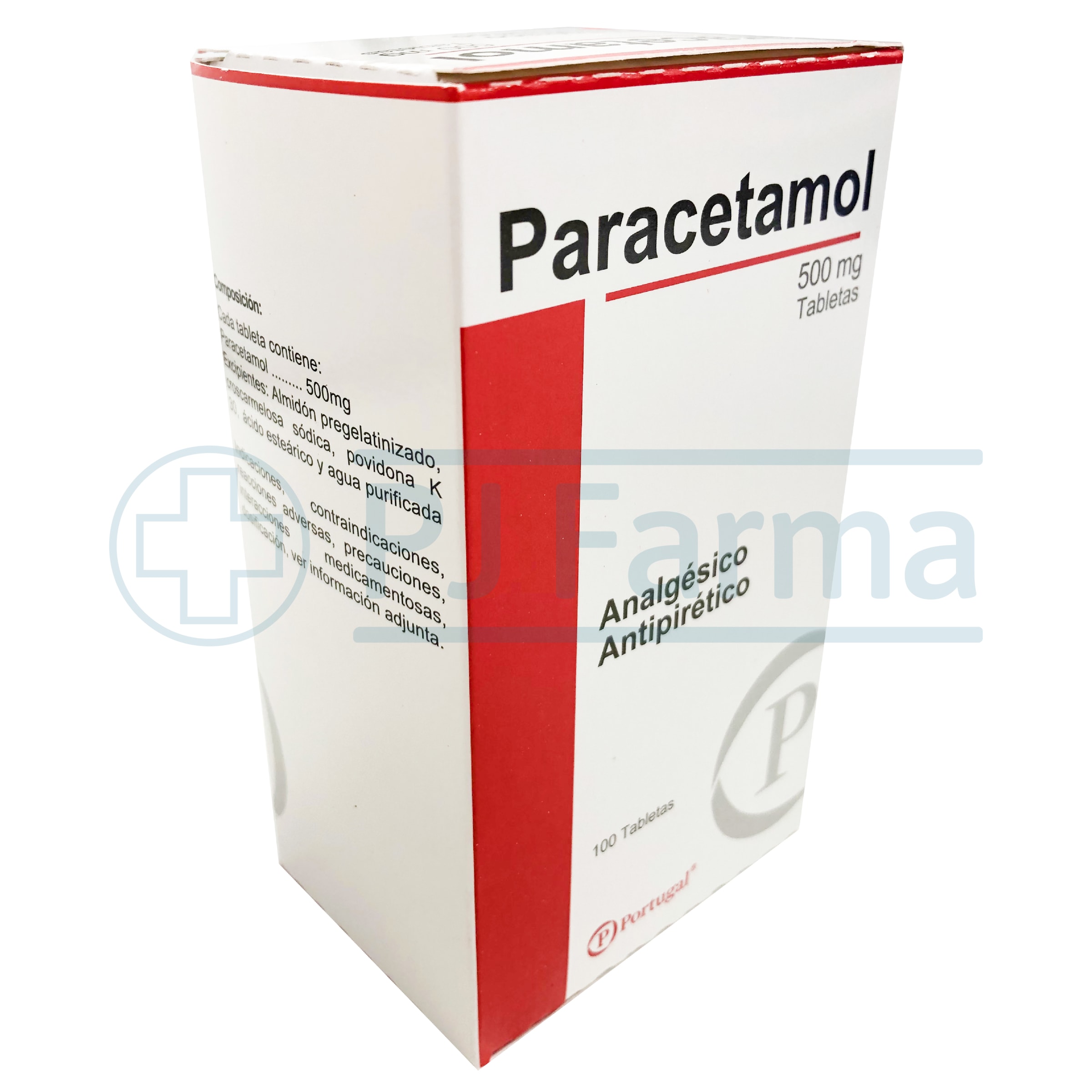 Paracetamol 500 mg Portugal Caja X 100 Unid | PJ Farma